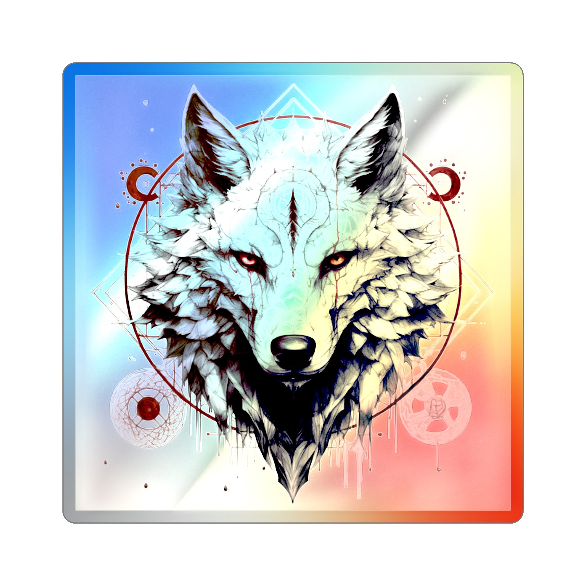Holographic Die-cut Stickers Vikings Wolf - Etsy