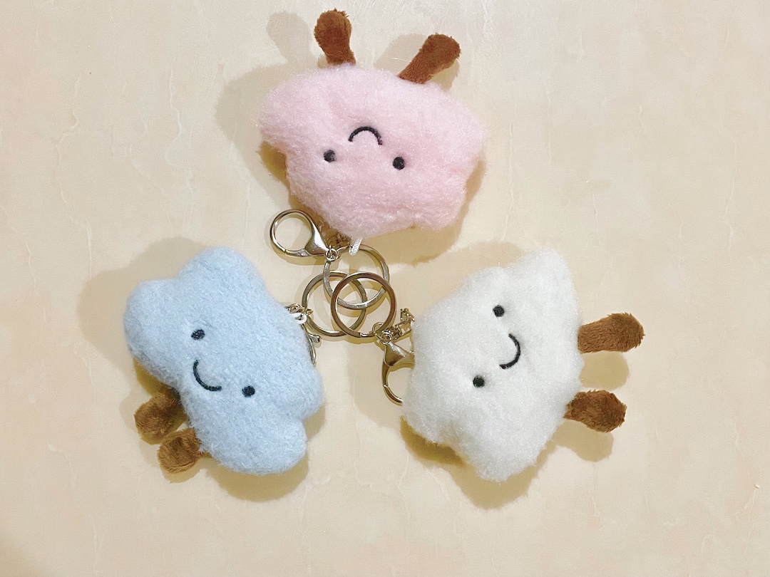 Smiley Cloud Keychain Cloud Plush - Etsy