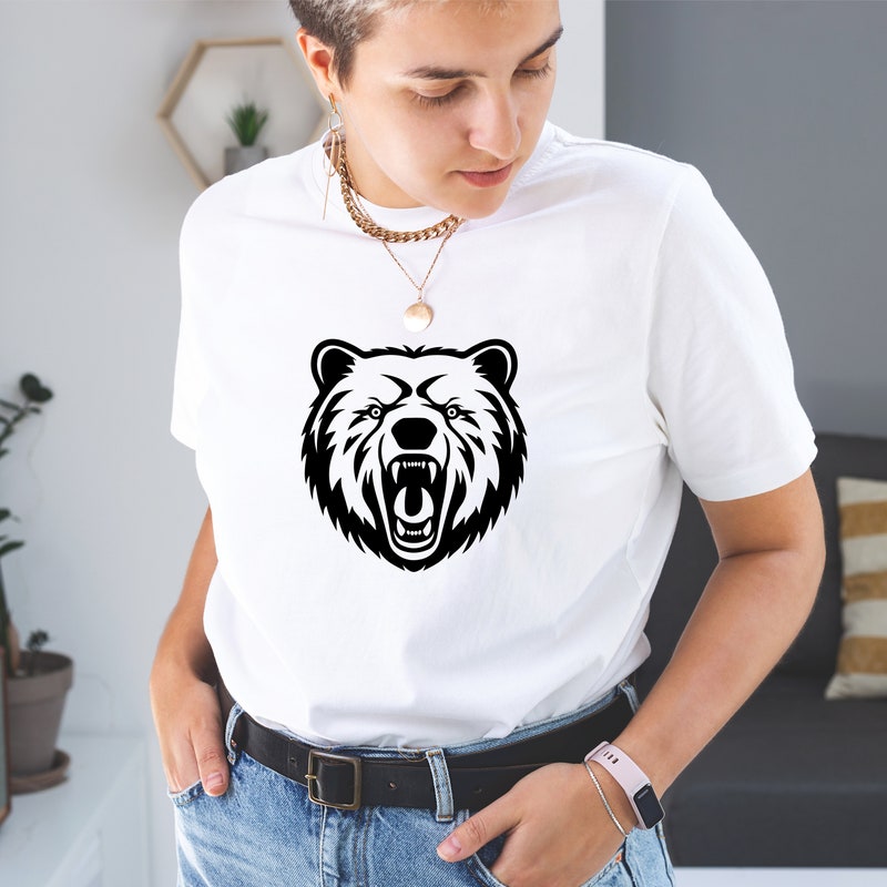 Bear Face Svg - Etsy