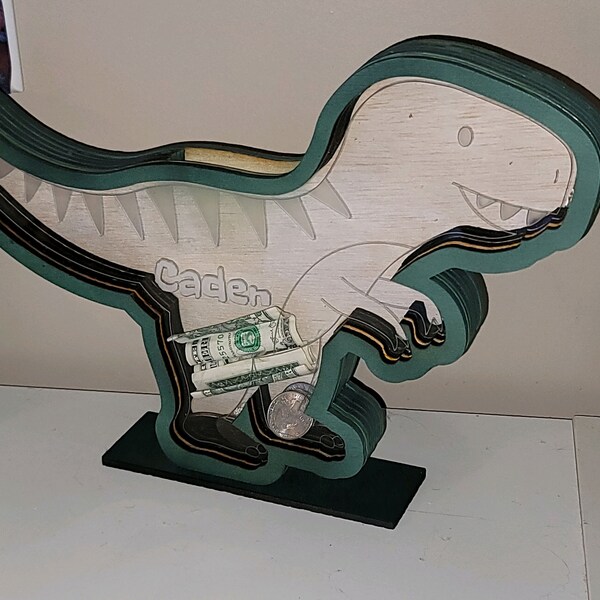 Dinosaur Piggy Bank - Etsy