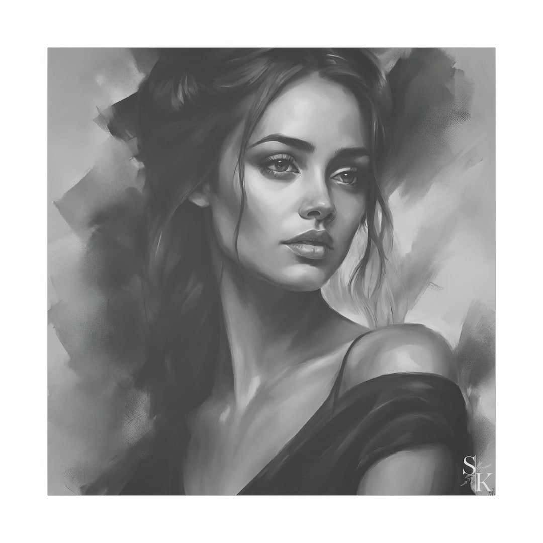 Mural Portrait Painting 'bella' Different Sizes - Etsy