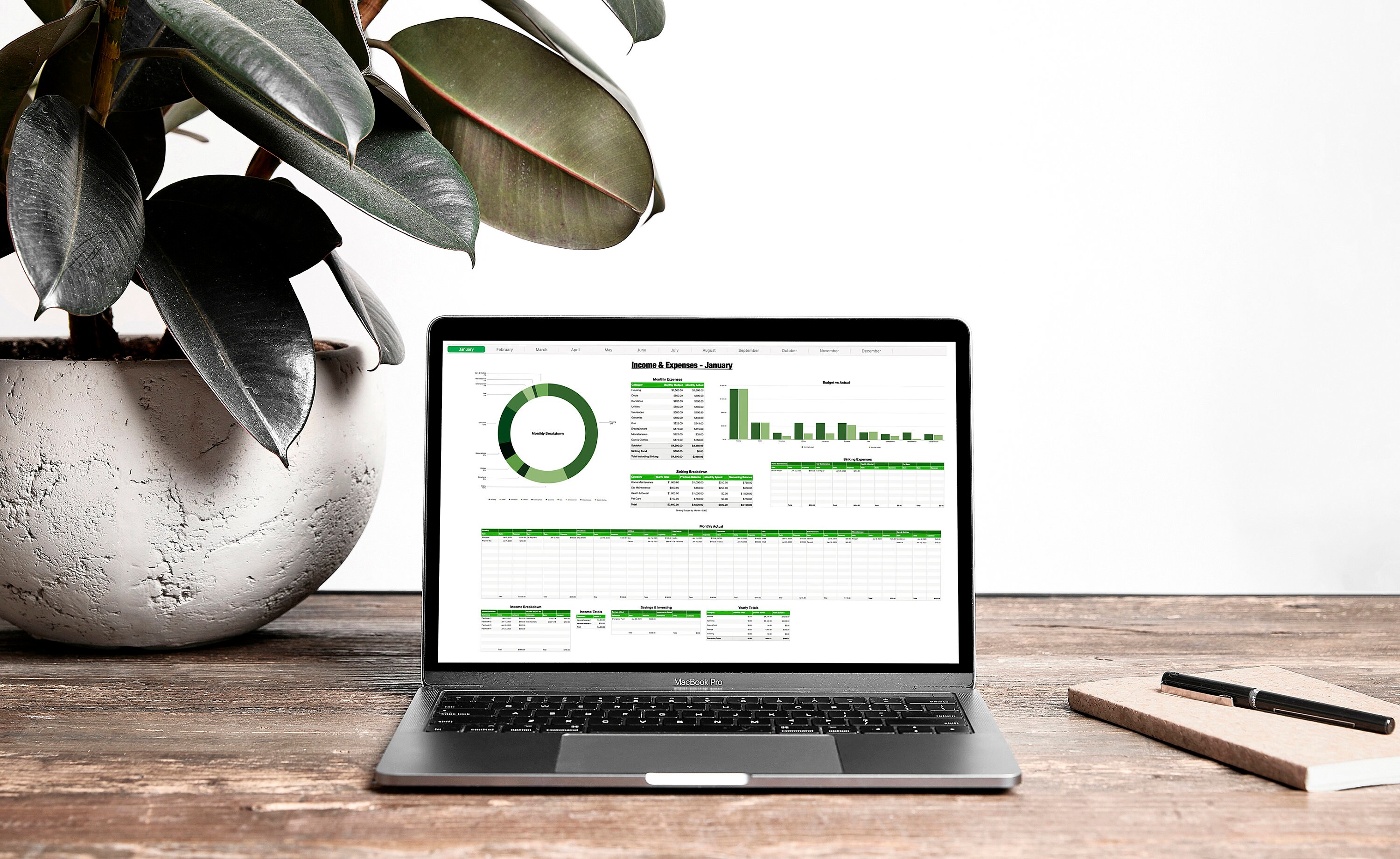 Apple Numbers Monthly Budget Template - Etsy