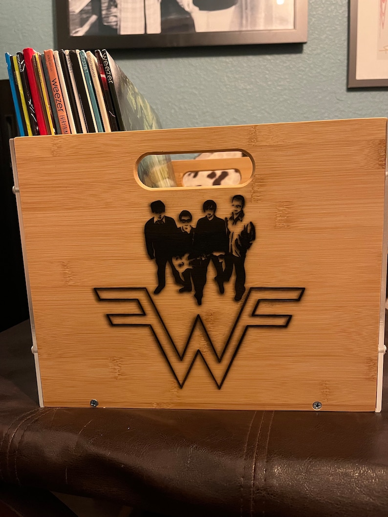 Weezer Custom Vinyl LP Record Crate - Etsy