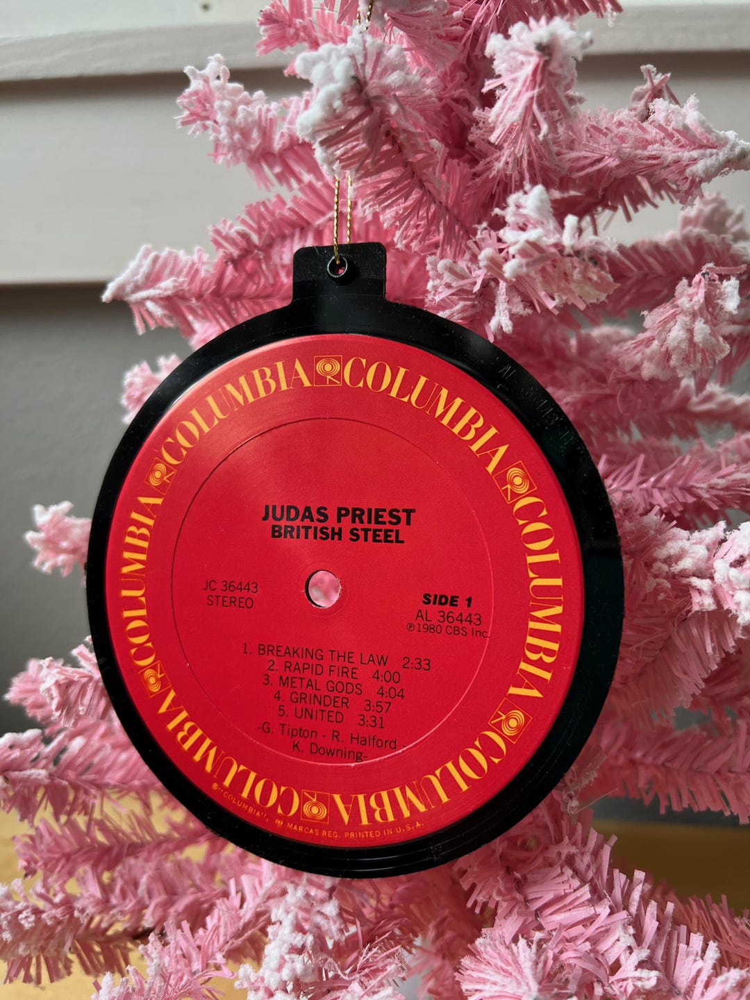 Reclaimed/recycled Vinyl Record Christmas Tree Ornament: Judas Priest ...