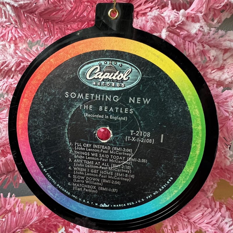 Repurposed Vinyl Ornament - Etsy