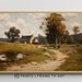 Ghost in Autumn Field Digital Print - Vintage Halloween Landscape Art ...