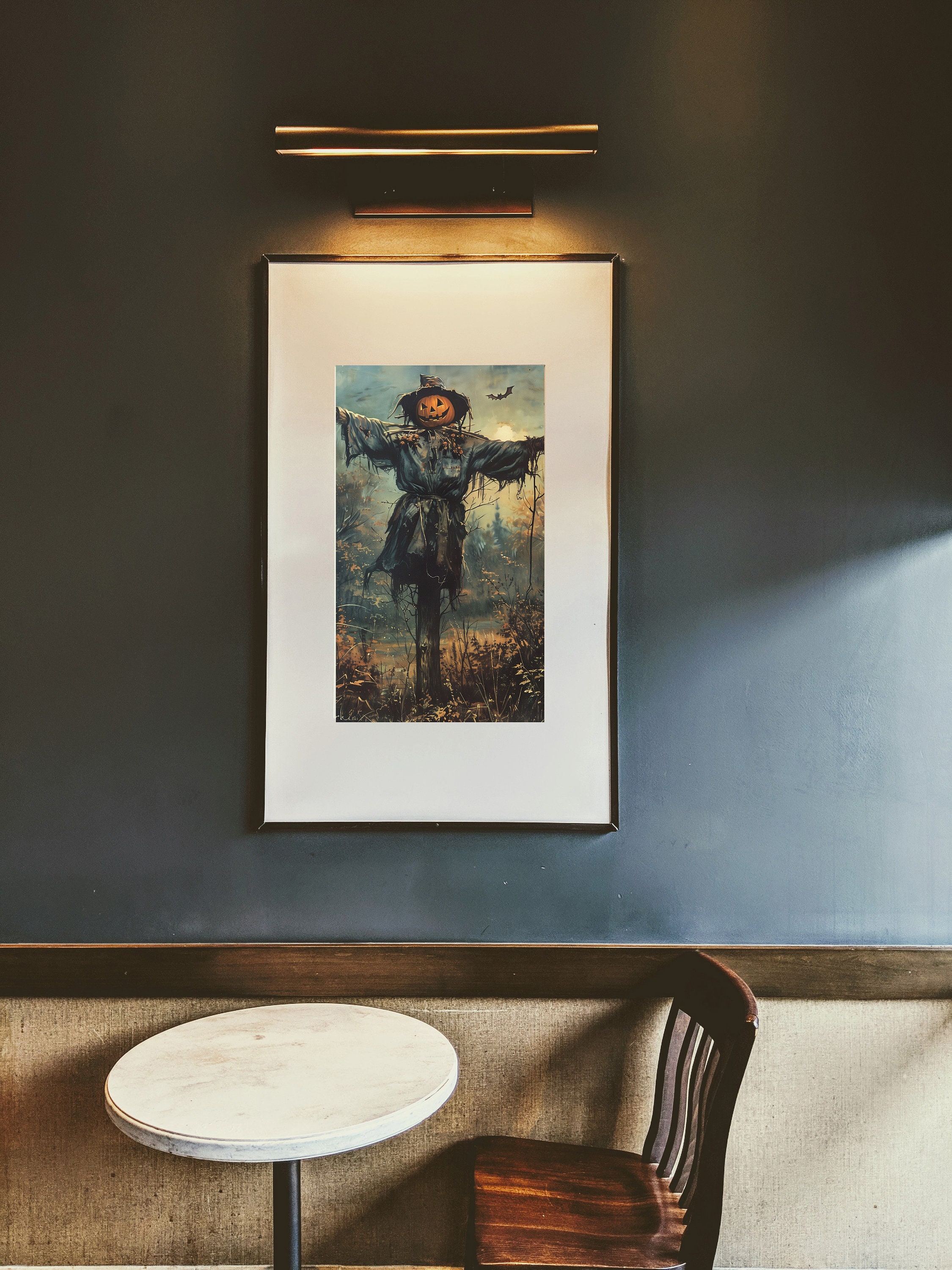 Vintage Halloween Scarecrow Print - Dark Cottagecore & Witchy Decor ...