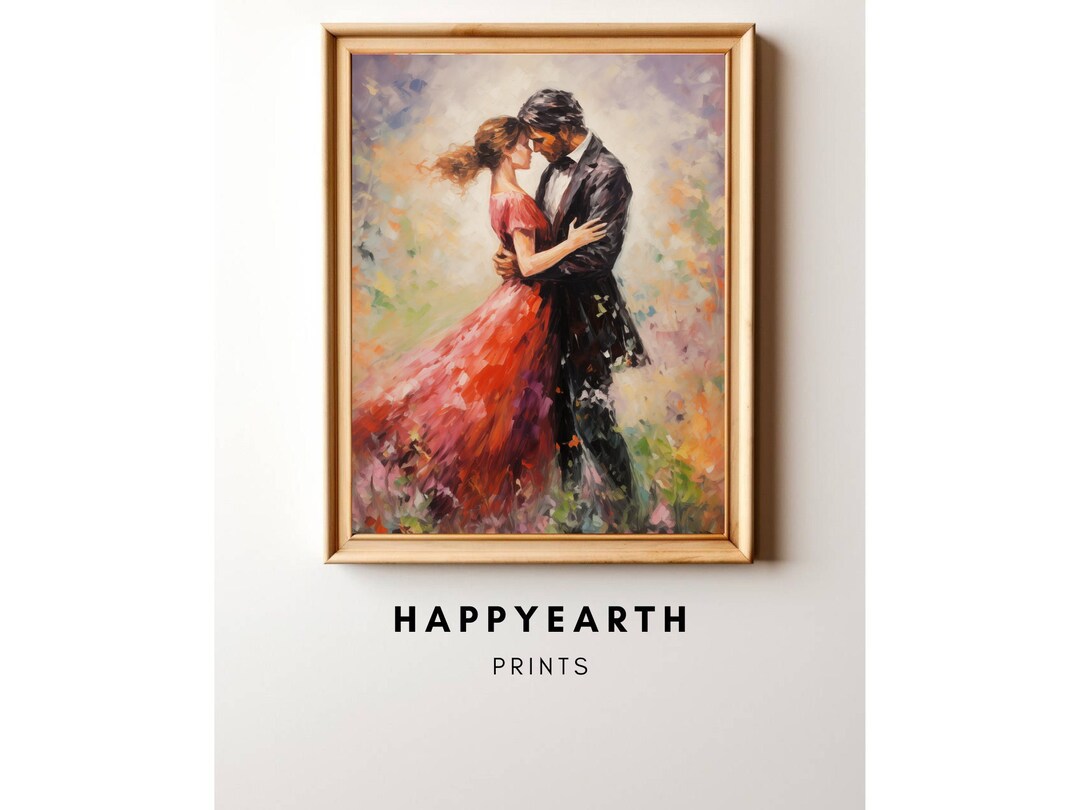 Valentines Day Romance Wall Art Valentines Day Dancing Couple Decor ...