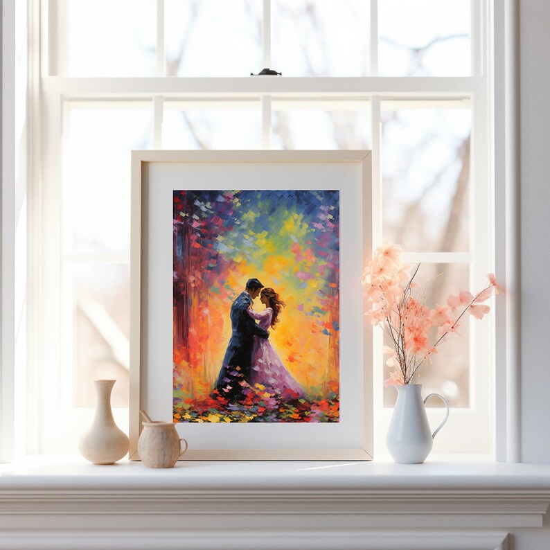 Valentines Day Wall Art Valentines Day Dancing Couple Decor Romantic ...