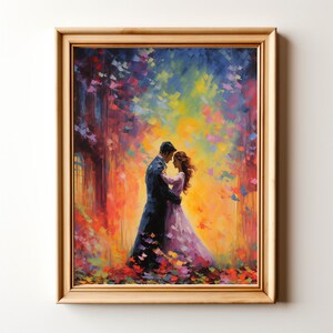 Valentines Day Wall Art Valentines Day Dancing Couple Decor Romantic ...
