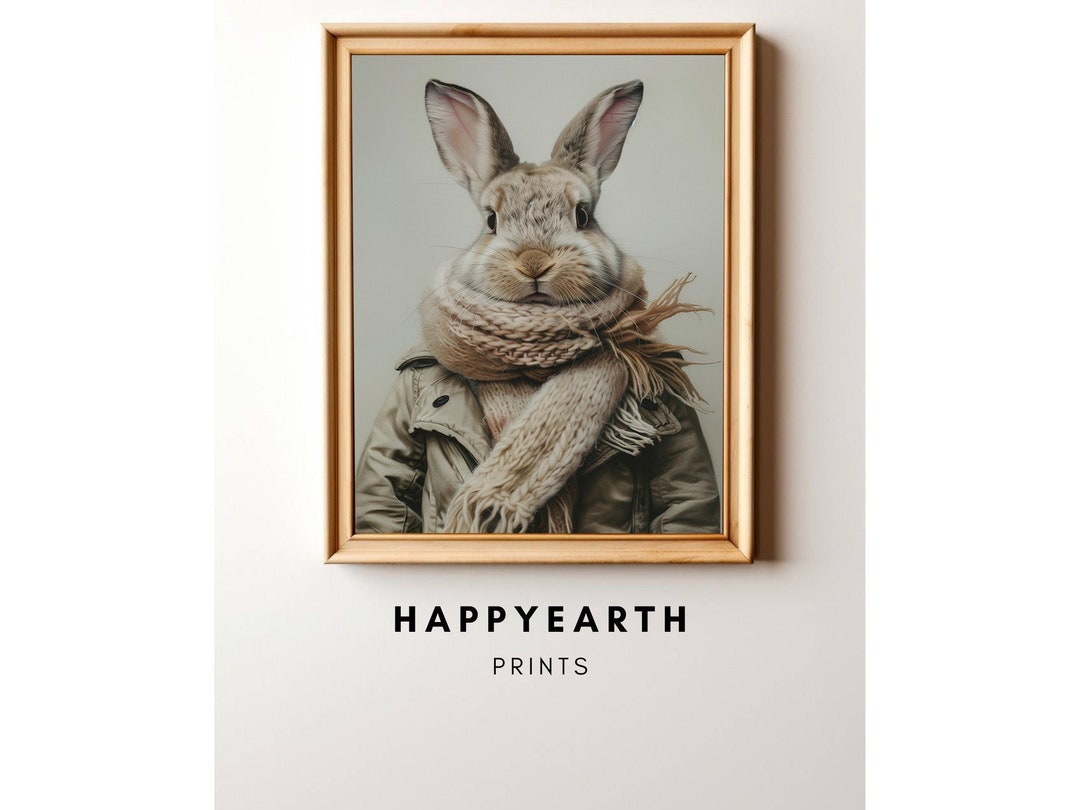 Easter Bunny, Modern Spring Printable, Farmhouse Easter Decor, Easter ...