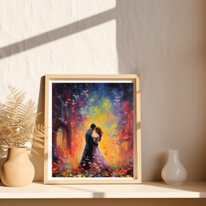 Valentines Day Wall Art Valentines Day Dancing Couple Decor Romantic ...