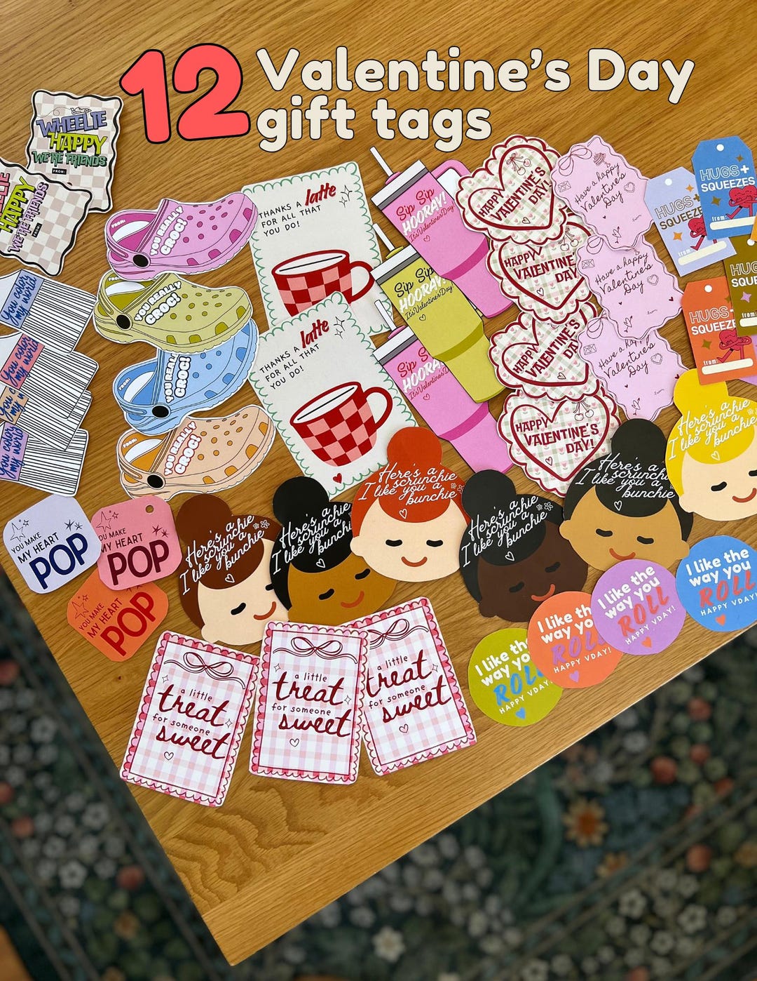 Printable Valentine's Day Gift Tag Bundle, Classmate, Teacher, Dance ...