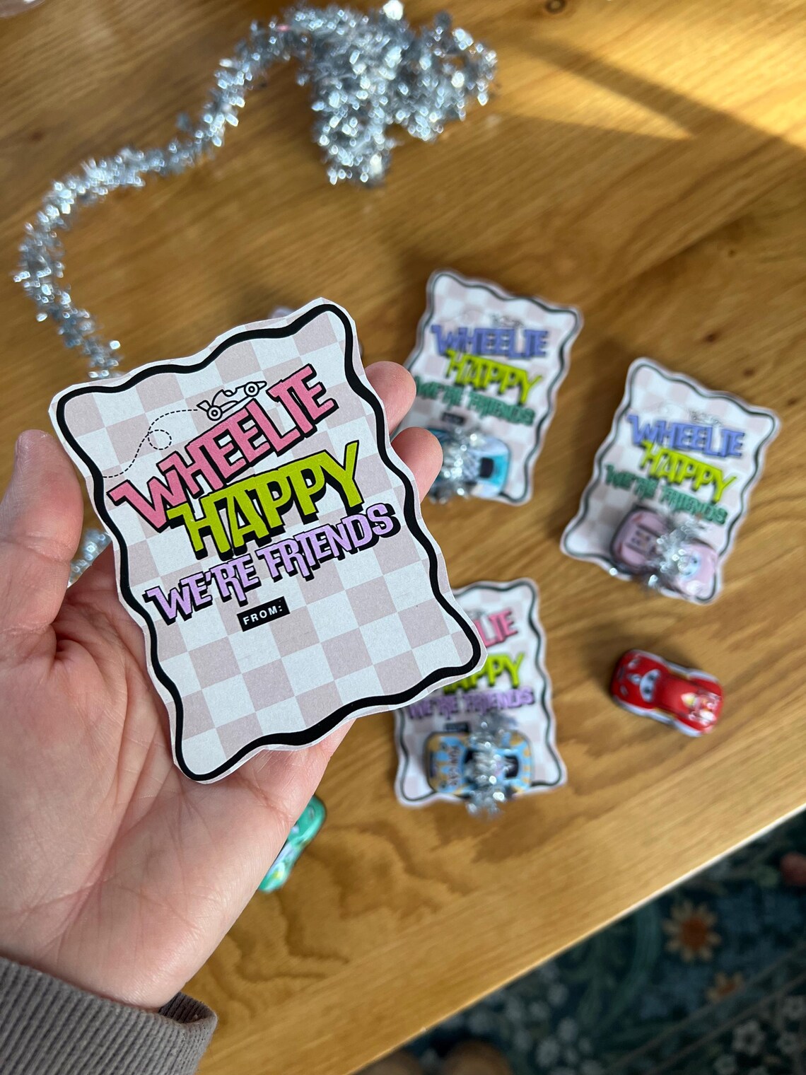 Valentines Printable Wheelie Happy We're Friends Valentines Racecar ...