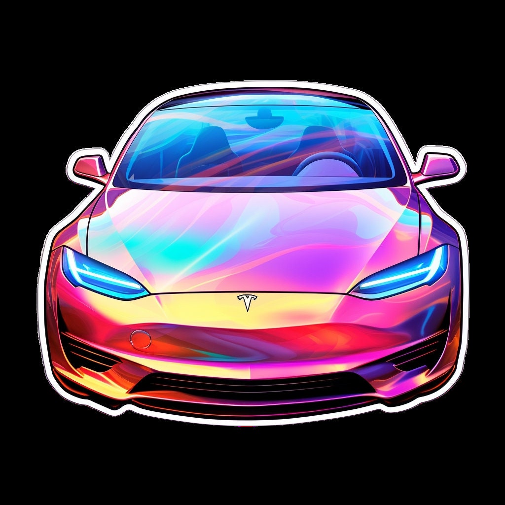 Car Holographic Designs | Clip Art | Printable Stickers | PNG | Car ...