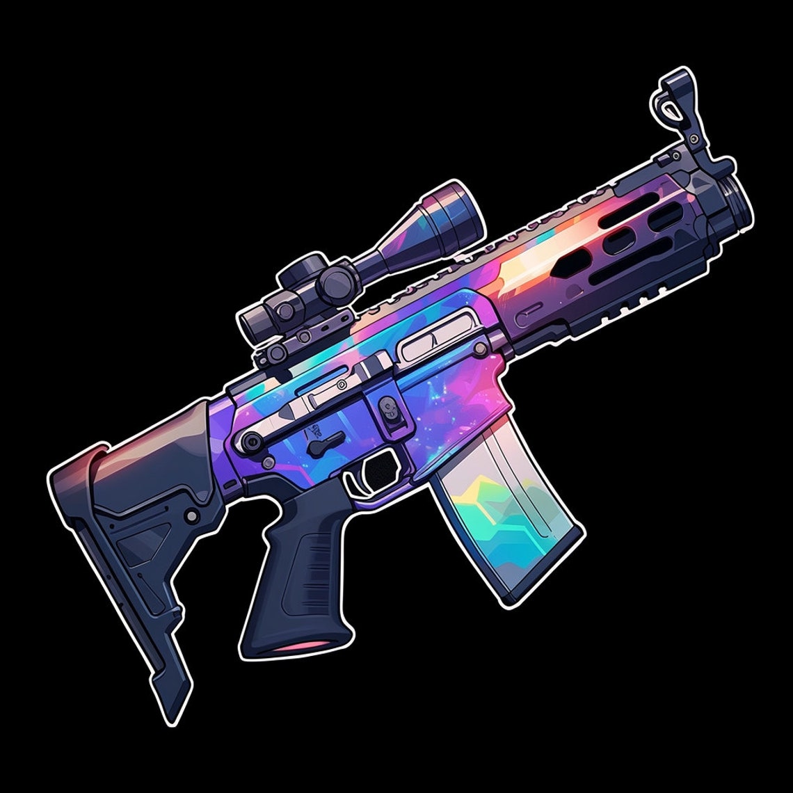 Guns Holographic Pack | Clip Art | Printable Stickers | Guns PNG ...