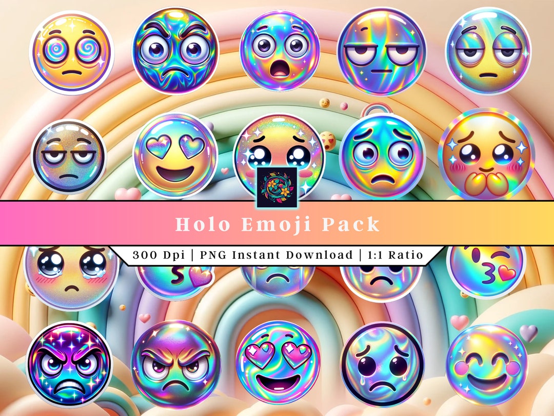 Emoji Pack Clip Art Printable Stickers Emoji Stickers Commercial Use ...