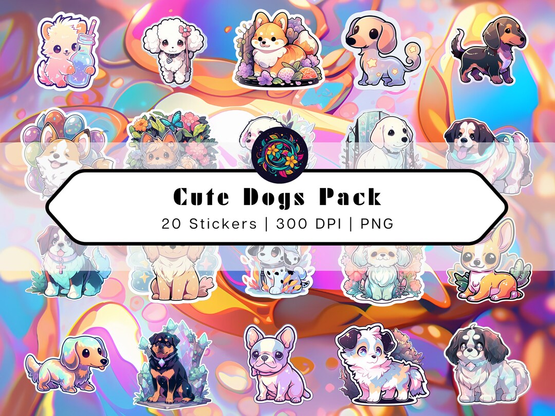 Dog Cute Stickers Design | Clip Art | Printable Stickers | Dog PNG ...