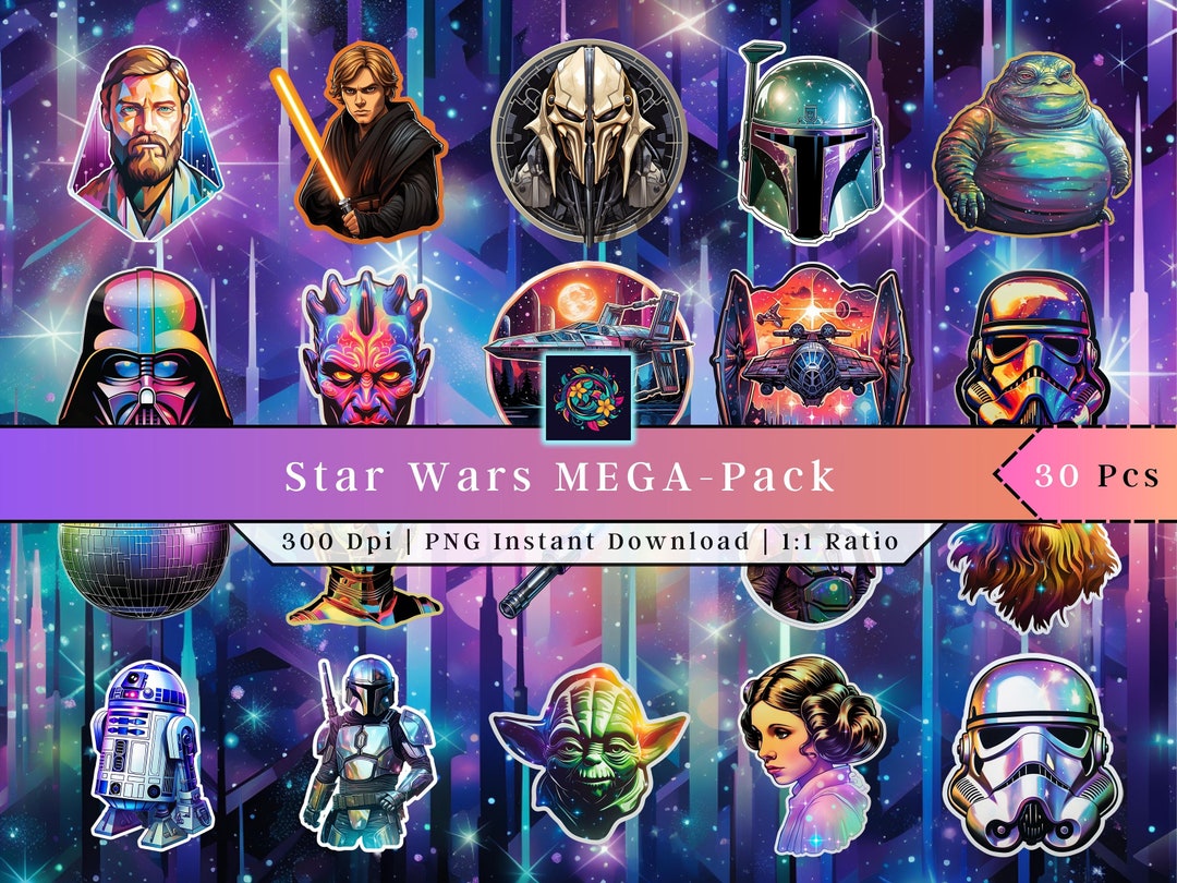 Star Wars Pack | Clip Art | Printable Stickers | PNG | Star Wars ...