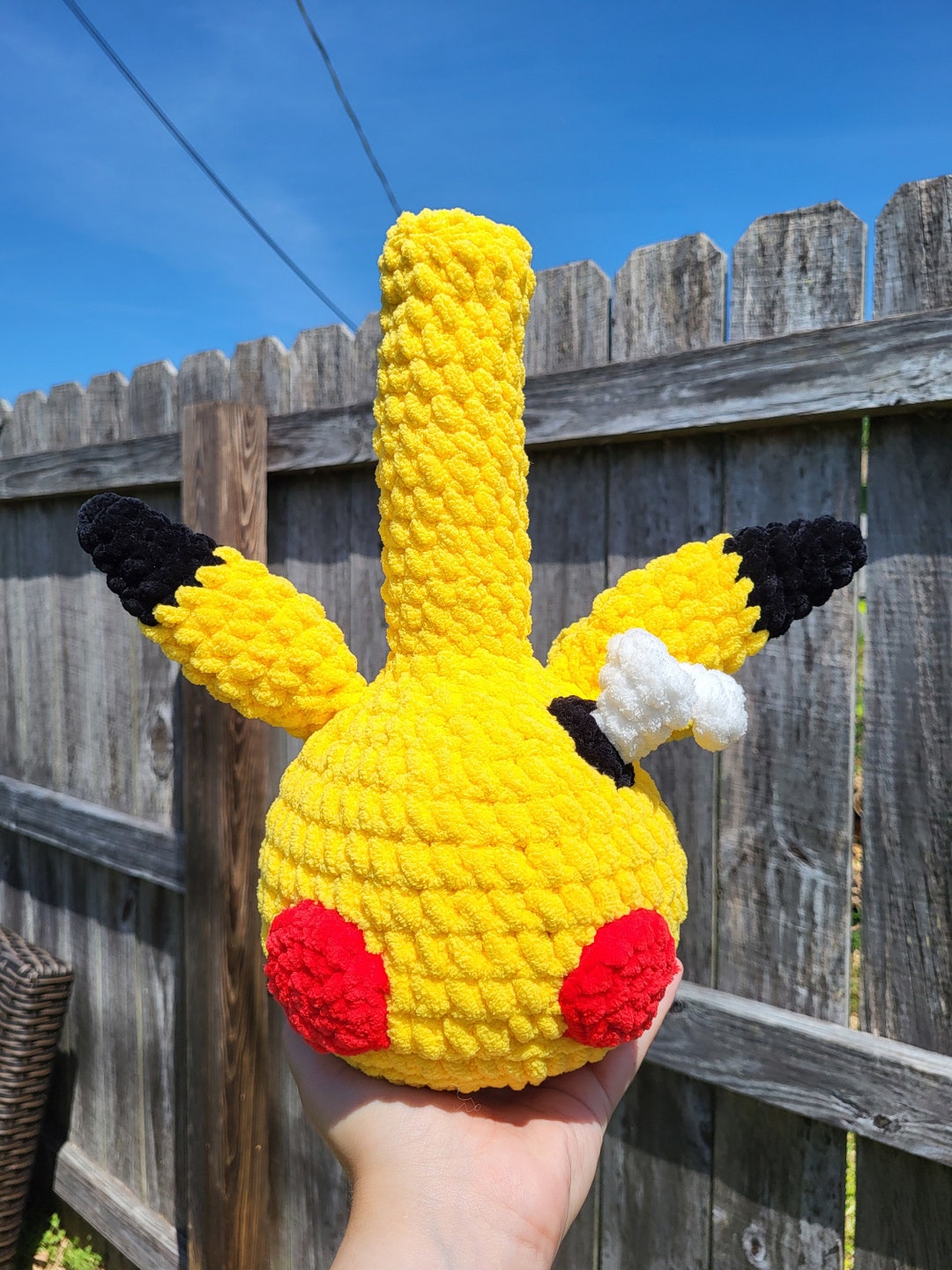 Crochet Pikachu leaf Bowl - Etsy