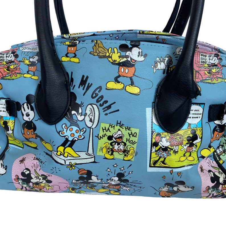 Vintage Disney Mickey and Minnie Cartoon Blue Handbag - Etsy