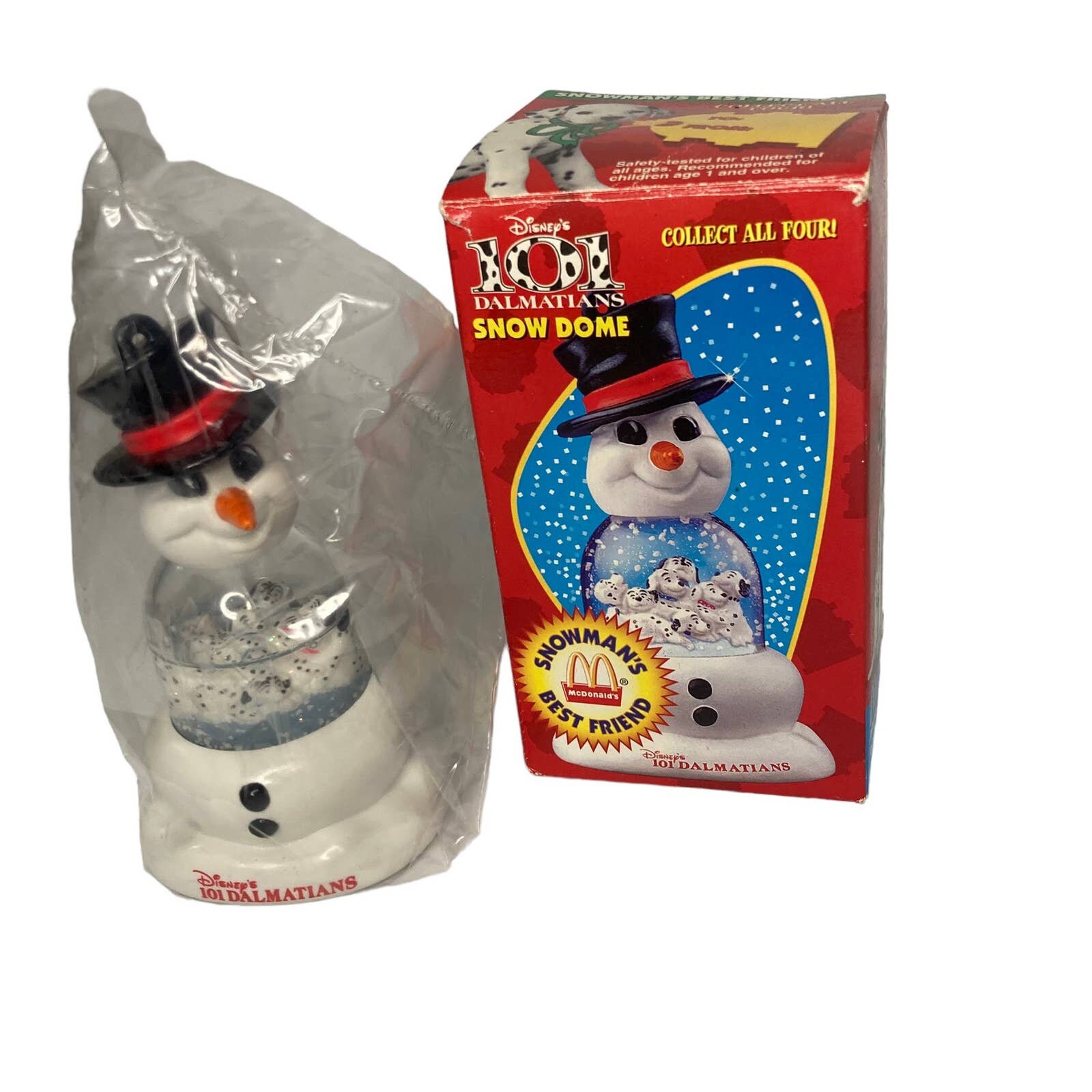 Vintage 1996 Mcdonald's Disney 101 Dalmatians Snowman Snow Dome - Etsy