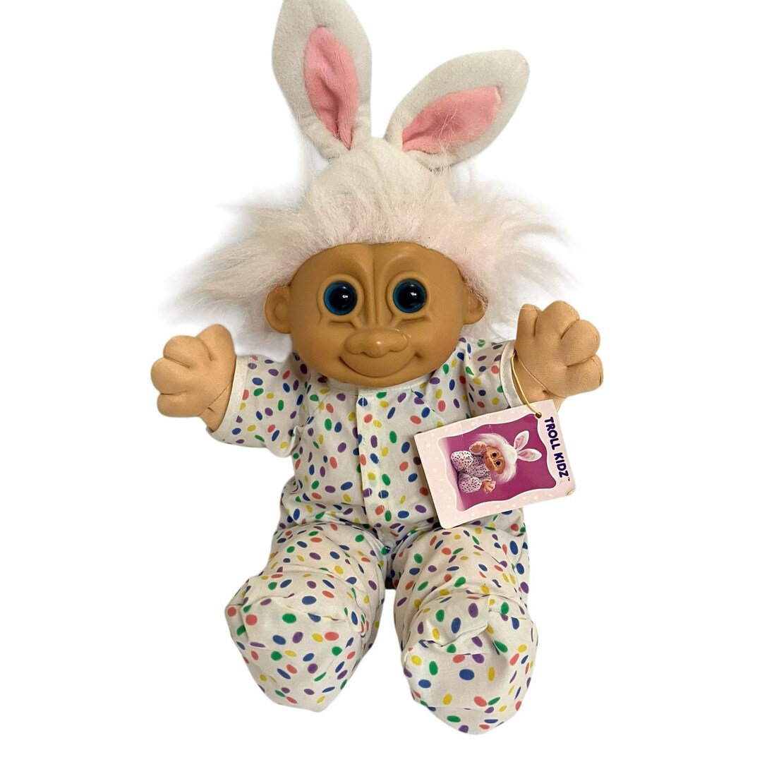 Vintage Russ Troll Kidz Easter Bunny Doll - Etsy