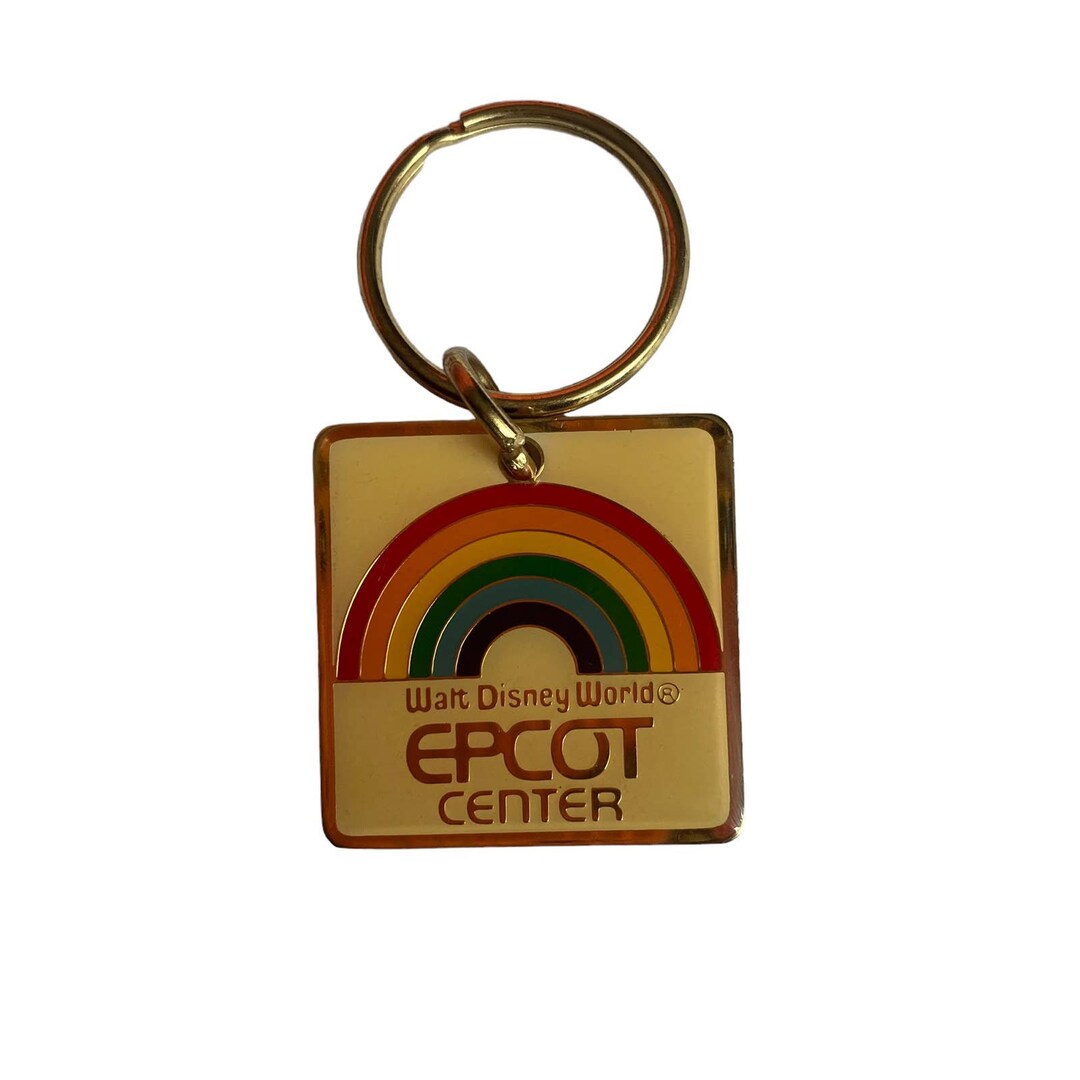 Vintage 1980's Walt Disney World EPCOT Center Enamel Key Chain - Etsy