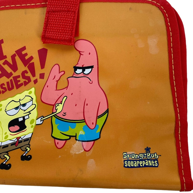 Vintage 2002 Nickelodeon Spongebob Squarepants Velcro Travel Pouch With ...