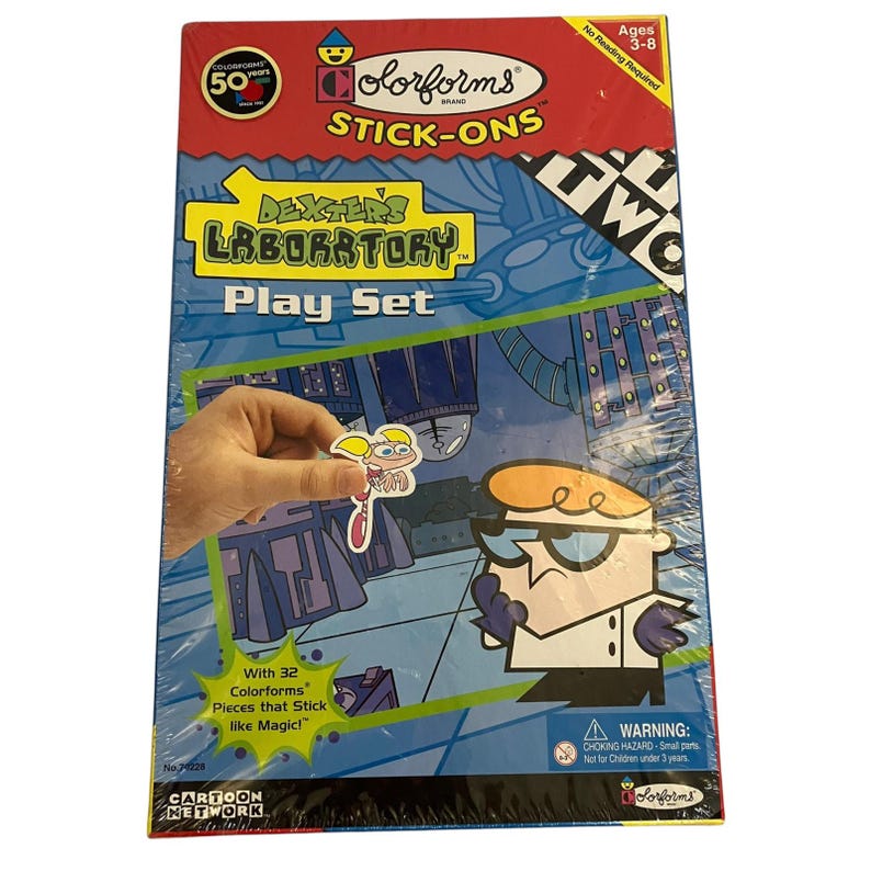 Vintage 2001 Dexter's Laboratory Colorforms Stick-ons Playset SEALED - Etsy