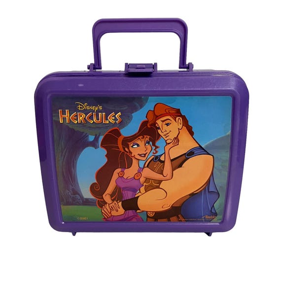 Vintage 1990's Disney Hercules Purple Plastic Lunch B… - Gem