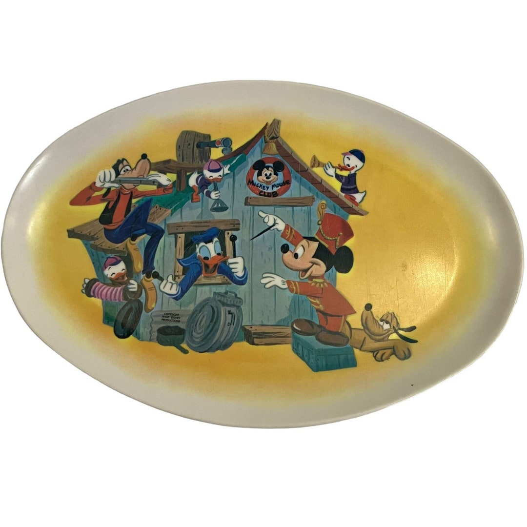 Vintage Melmac Disney Mickey Mouse Club House Oval Plate - Etsy