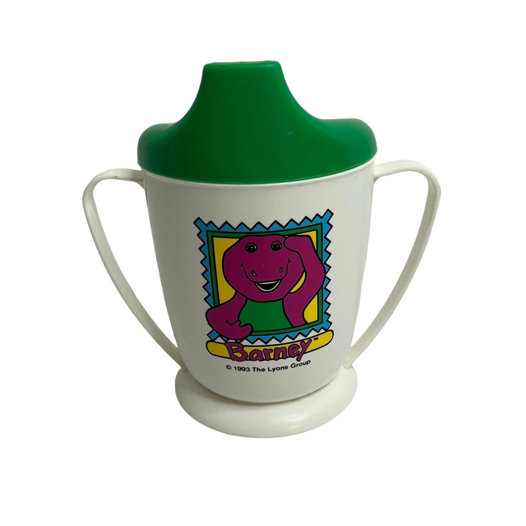 Vintage 1993 Barney Childs Plastic 6oz Sippy Cup - Etsy