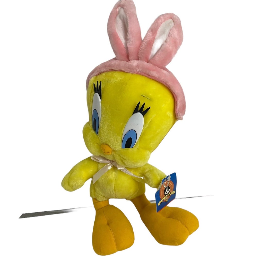 Vintage 1997 Looney Tunes Easter Bunny Ears Tweety Bird Plush Stuffed ...