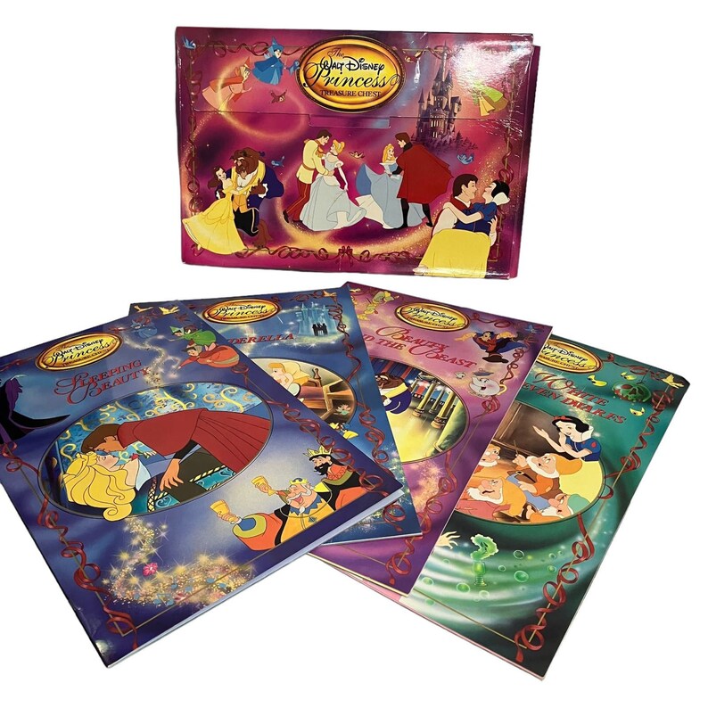 Vintage 1993 the Walt Disney Princess Treasure Chest Box Set - Etsy