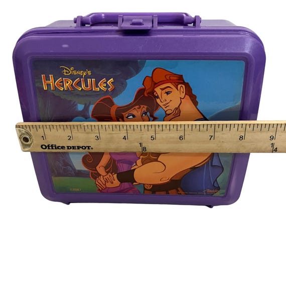 Vintage 1990's Disney Hercules Purple Plastic Lunch B… - Gem