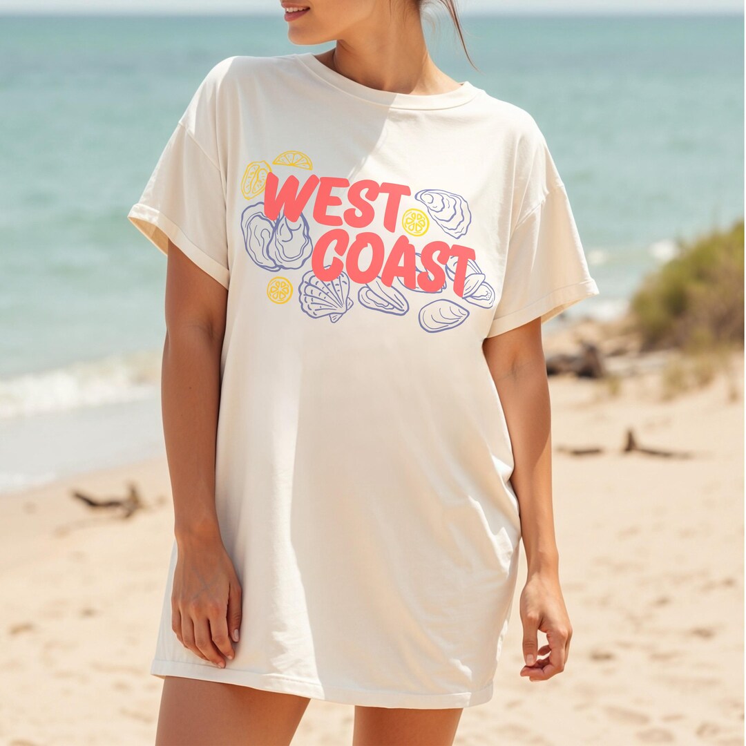 West Coast Oyster Shirt: Comfort Colors Fisherman Tee - Etsy