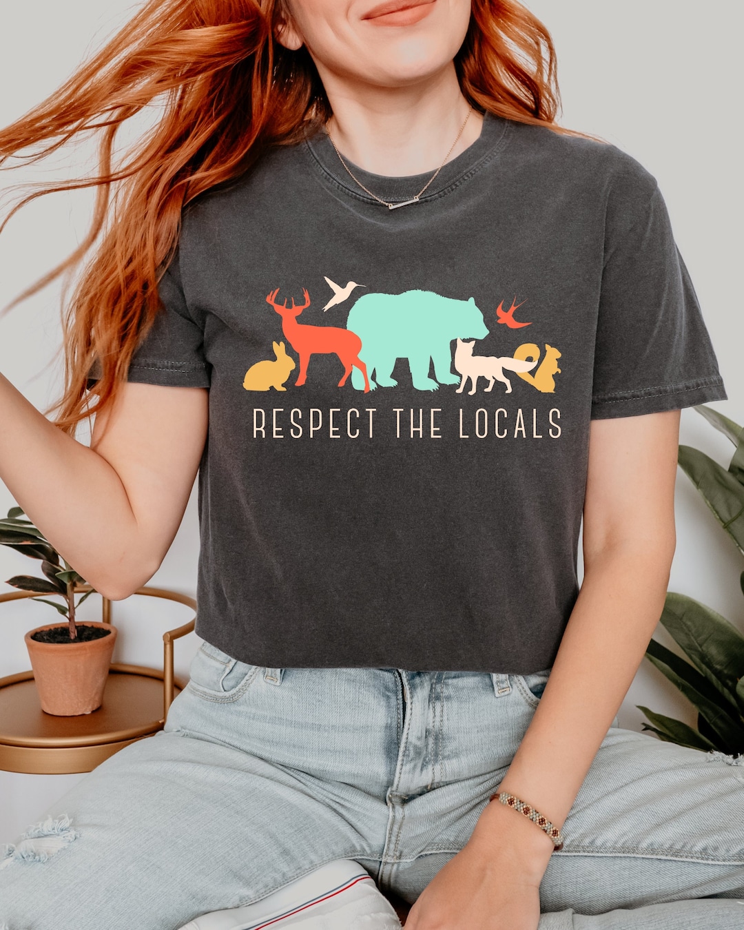 Respect the Locals T-shirt, Forest Tee, Nature Lover Shirt, Hiking ...