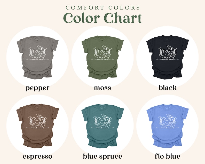 Live in the Moment Mountain Tee - Comfort Colors Vacation Shirt - Etsy