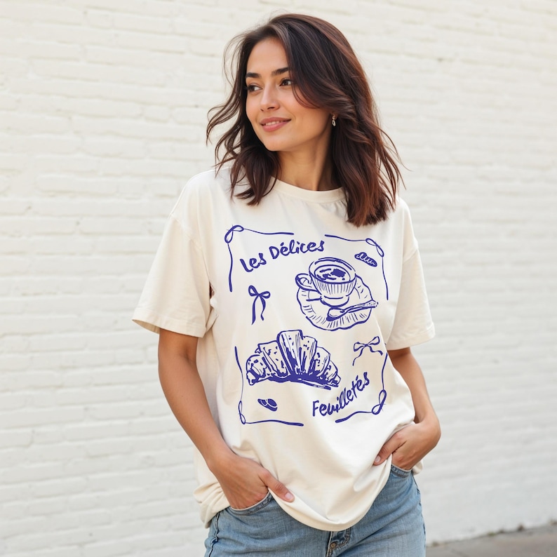 Croissant T-shirt: Comfort Colors French Pastry Tee - Etsy