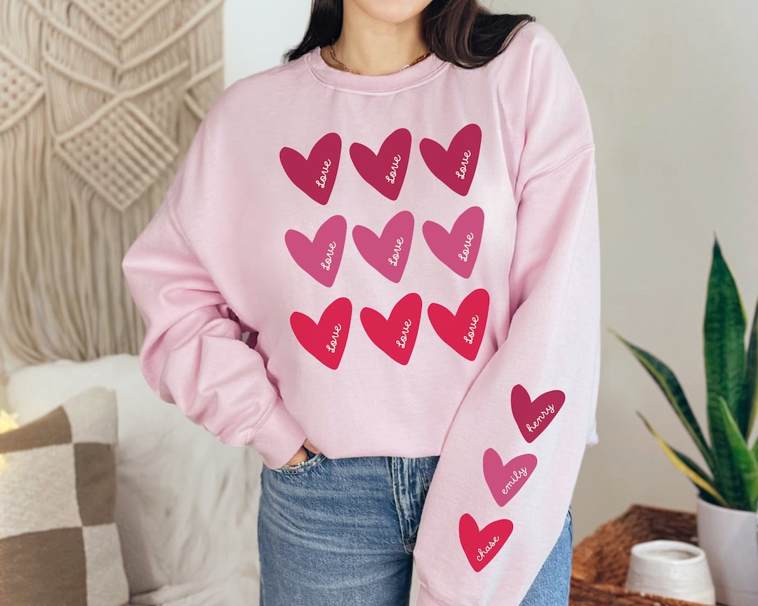 Custom Sleeve Print Mom Sweatshirt With Kid's Names, Personalized ...