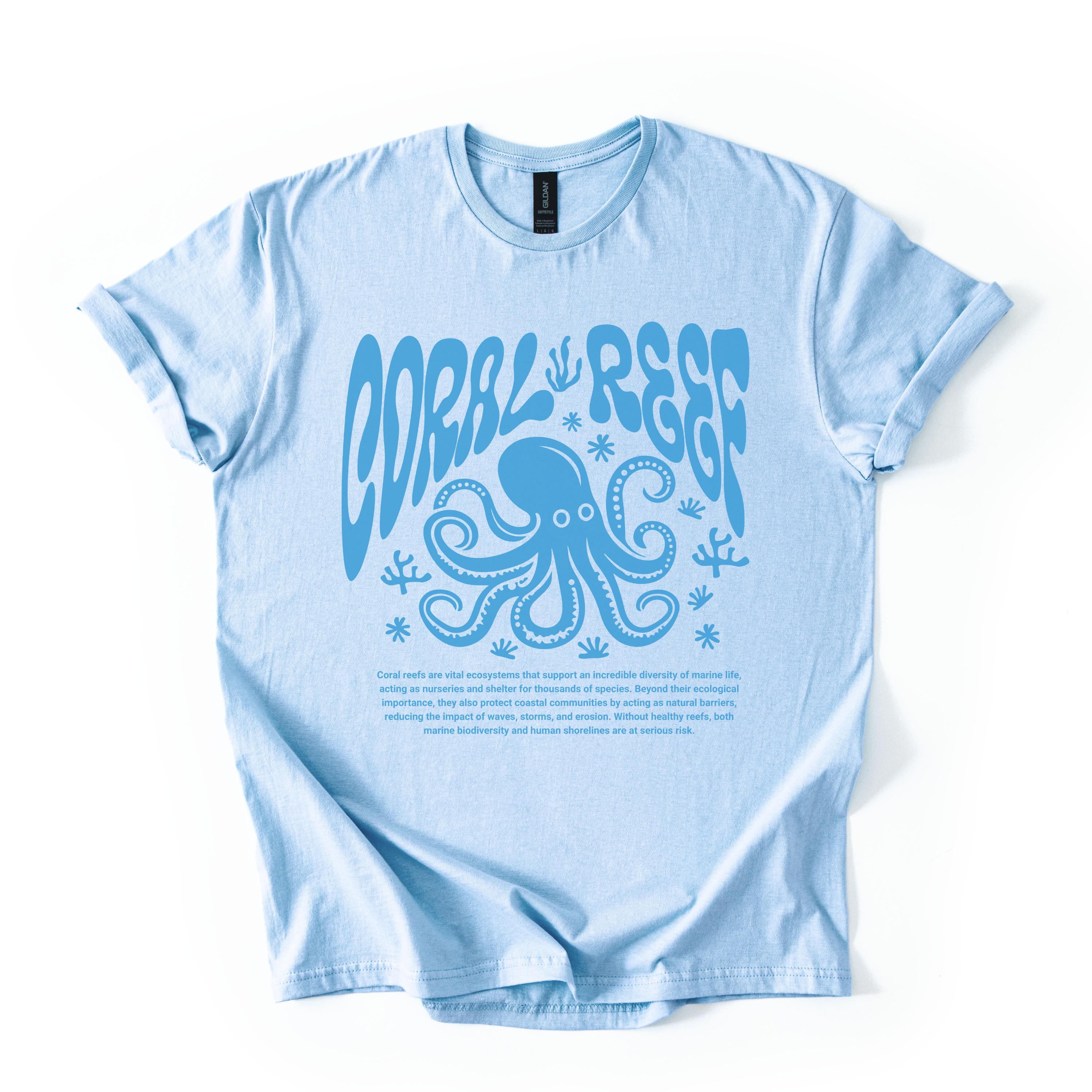 Vintage Coral Reef Octopus T-shirt: Ocean Conservation Tee - Etsy
