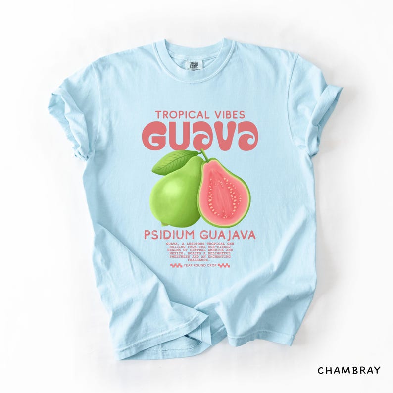 Guava Shirt: Retro Comfort Colors Tropical Graphic Tee - Etsy