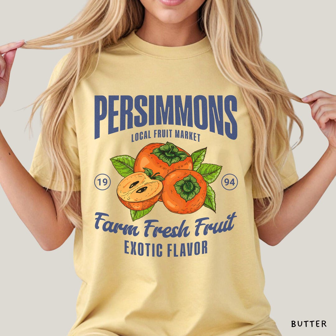 Persimmon Fruit Market T-shirt: Comfort Colors Unisex Tee - Etsy