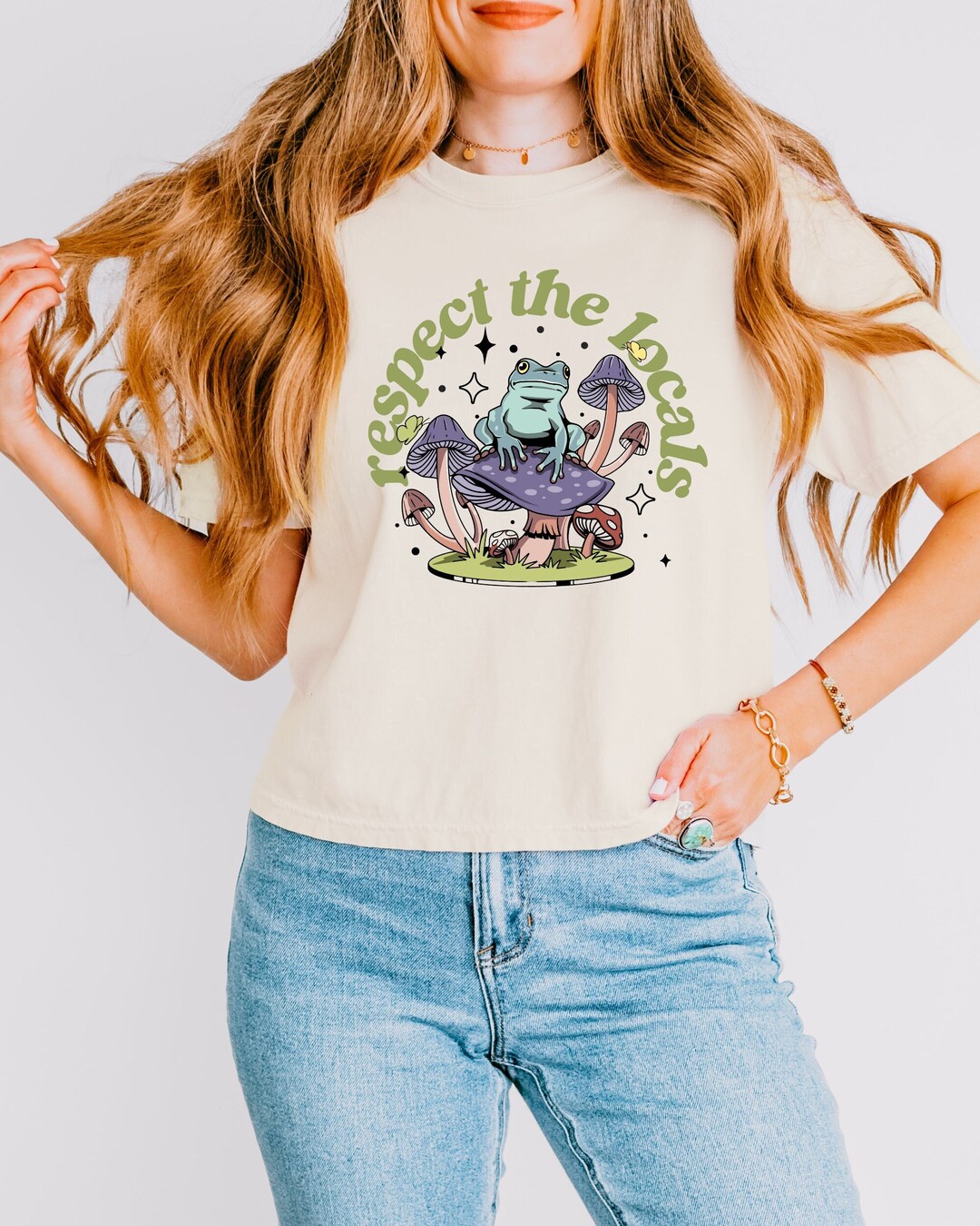 Respect the Locals Frog Tshirt, Comfort Colors Boxy Short Tee, Funny ...