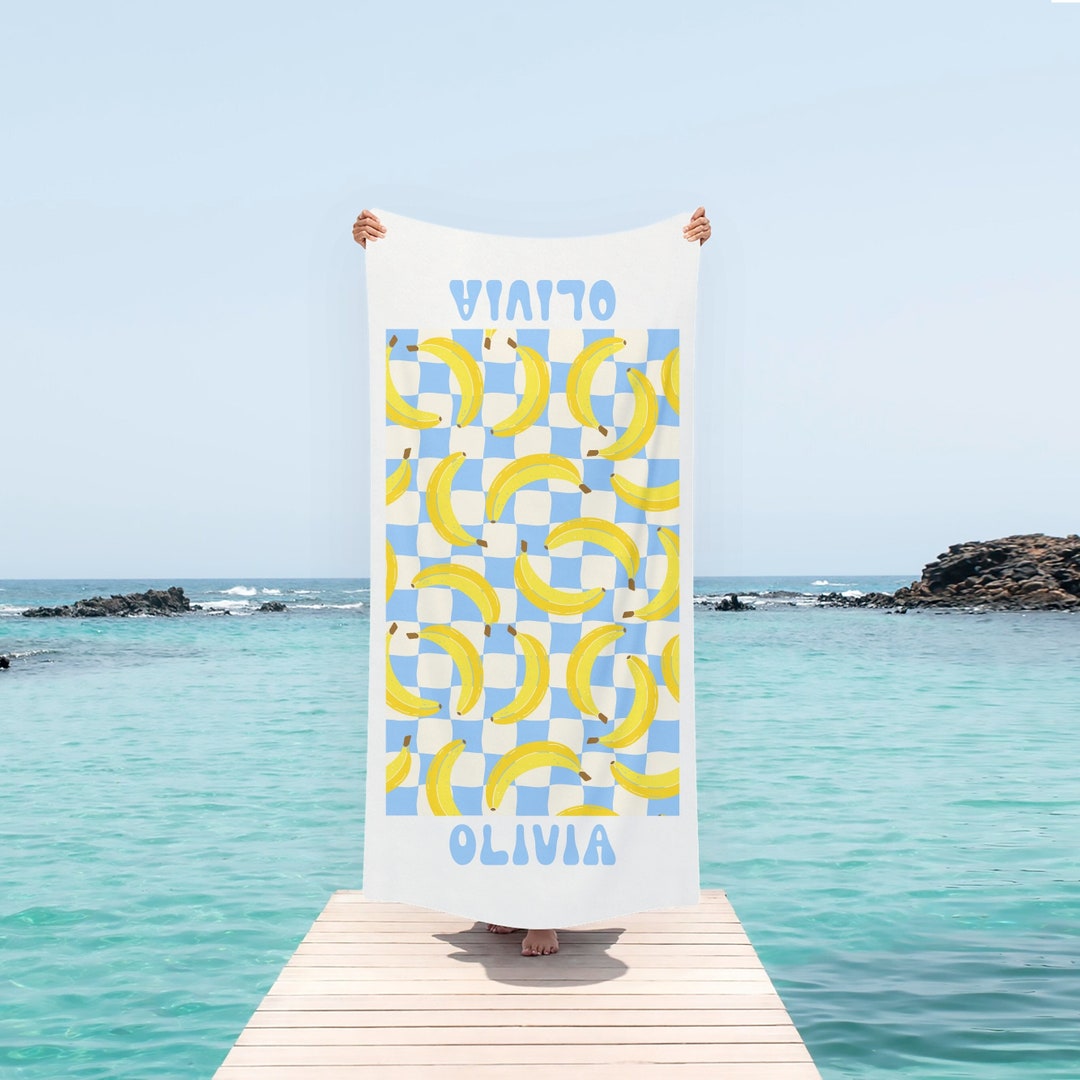 Personalized Banana Beach Towel: Custom Pool Towel Gift - Etsy