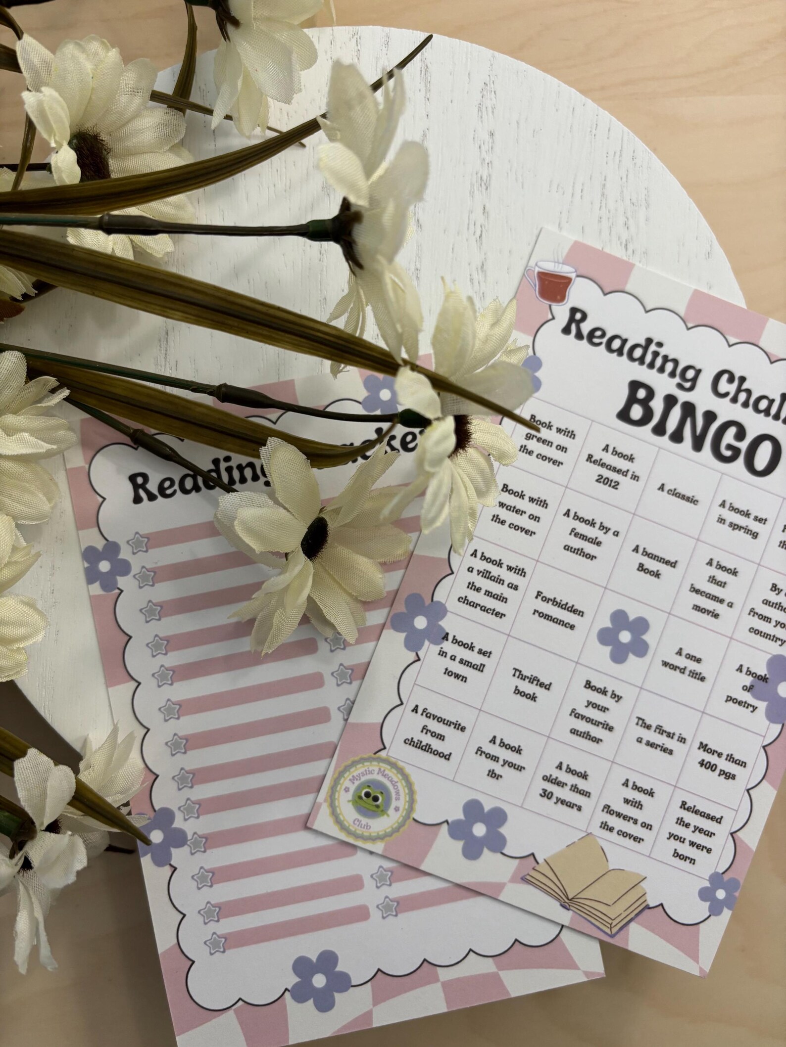 TBR Reading Bingo Card – Book Bingo Reading Challenge – Gift for Book ...