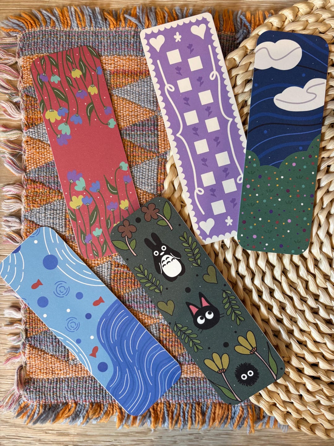 Colourful Bookmarks: Unique Hand-cut Bookish Gift - Etsy