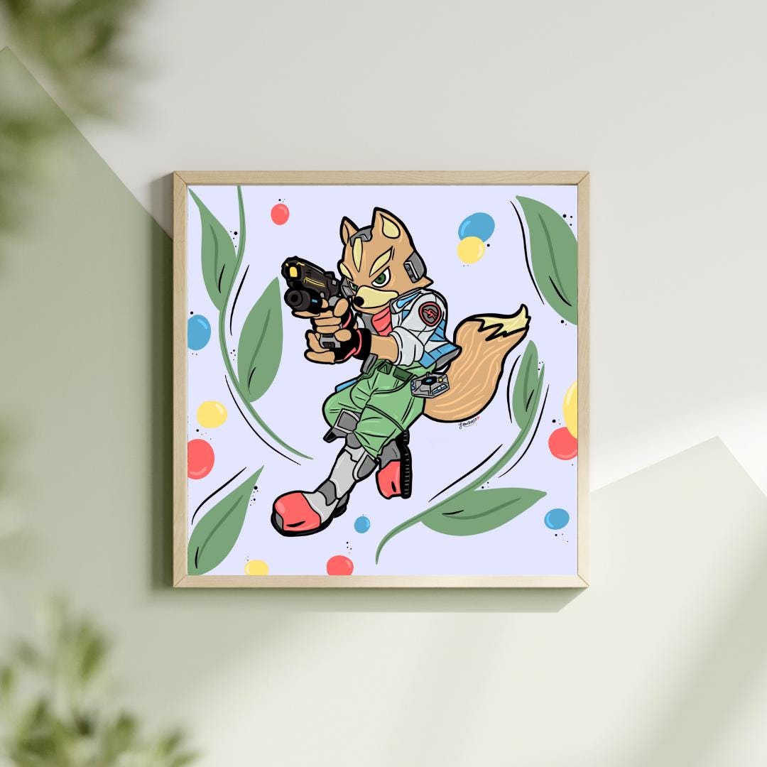 Fox Melee Art Print - Etsy