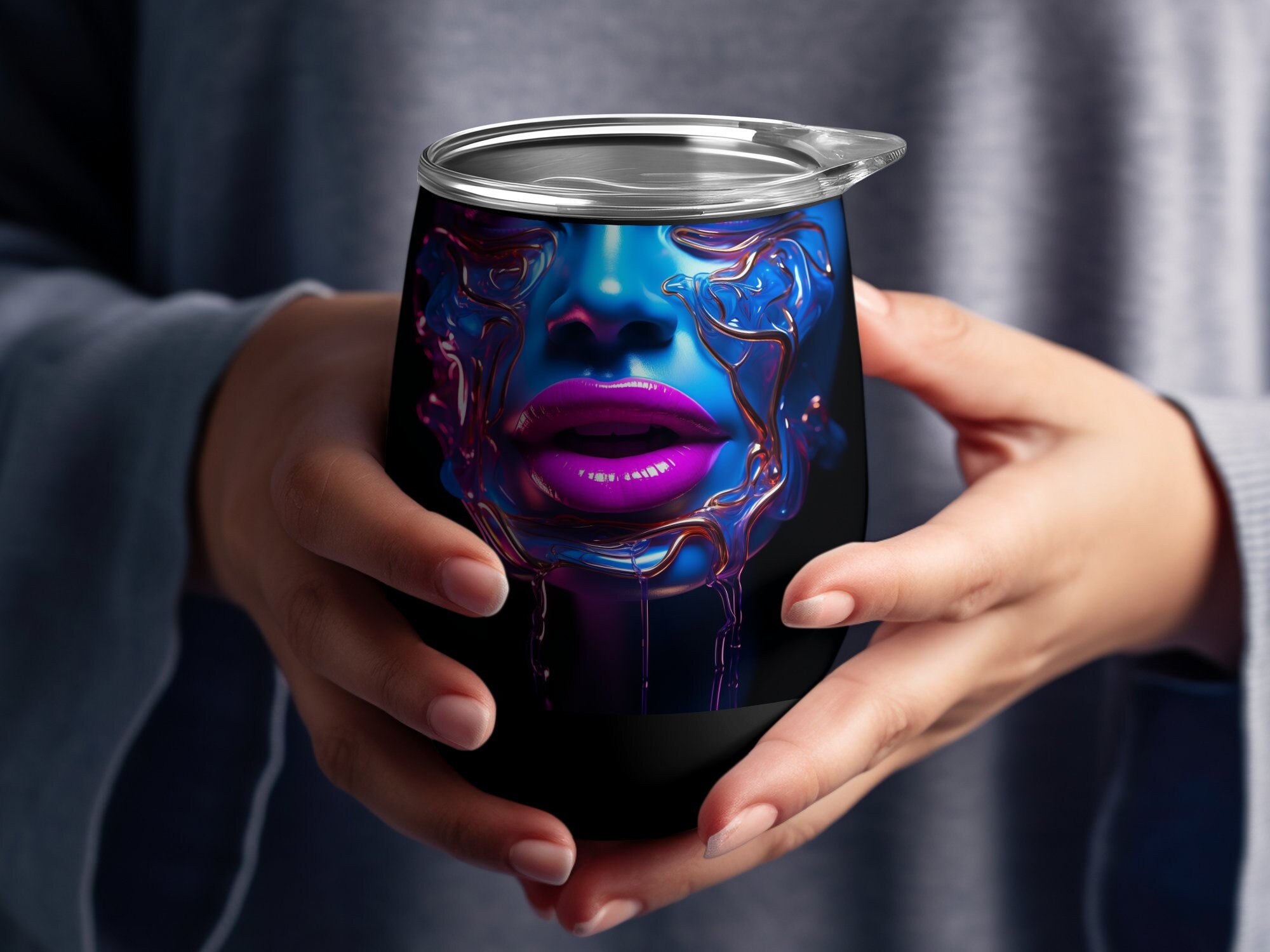 Neon Melting Face - Etsy